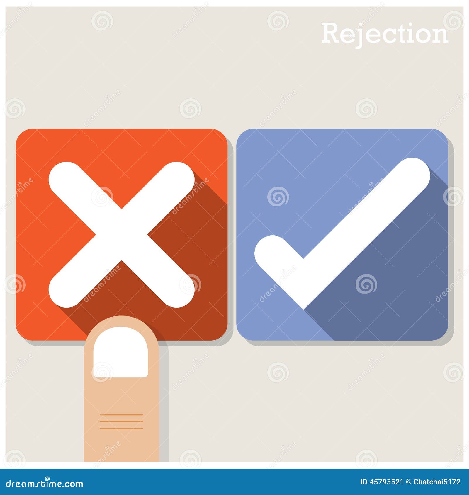 Concepto del rechazo ilustración del vector. Ilustración de fondo ...