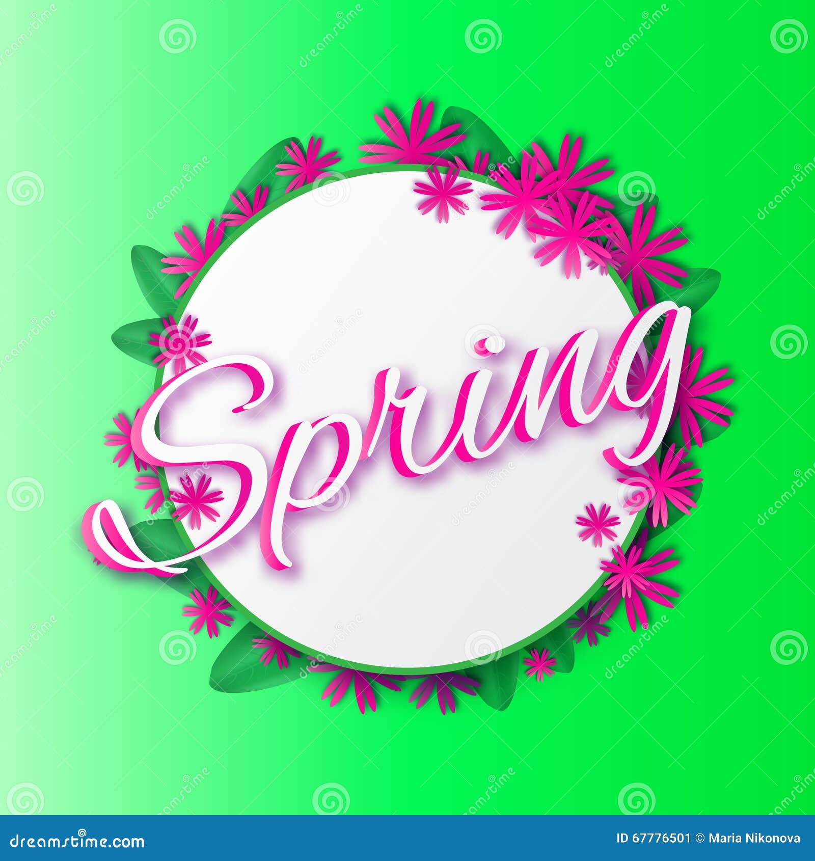 Concepto Del Título De La Primavera De La Papiroflexia Ilustración del ...