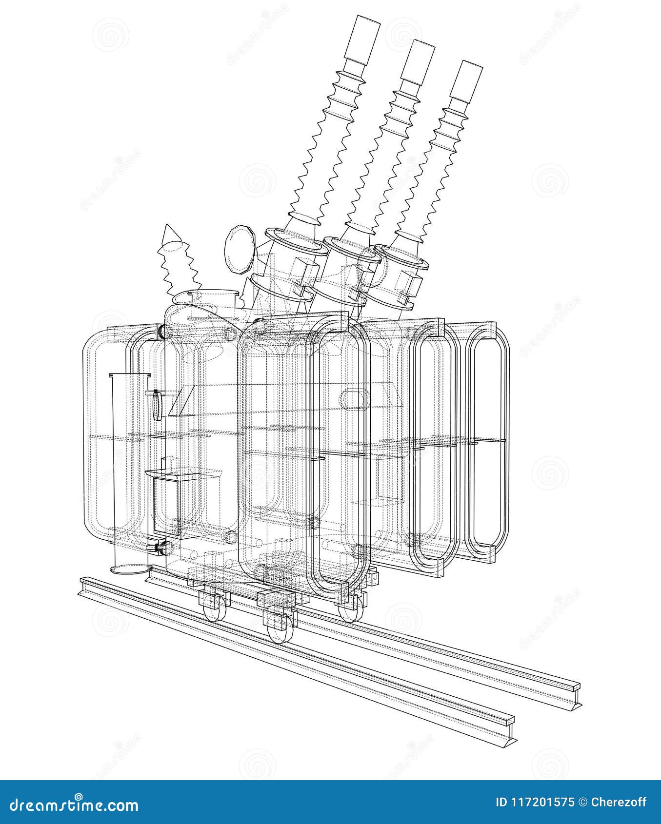 Concepto Del Transformador De Poder Vector Ilustración del Vector ...