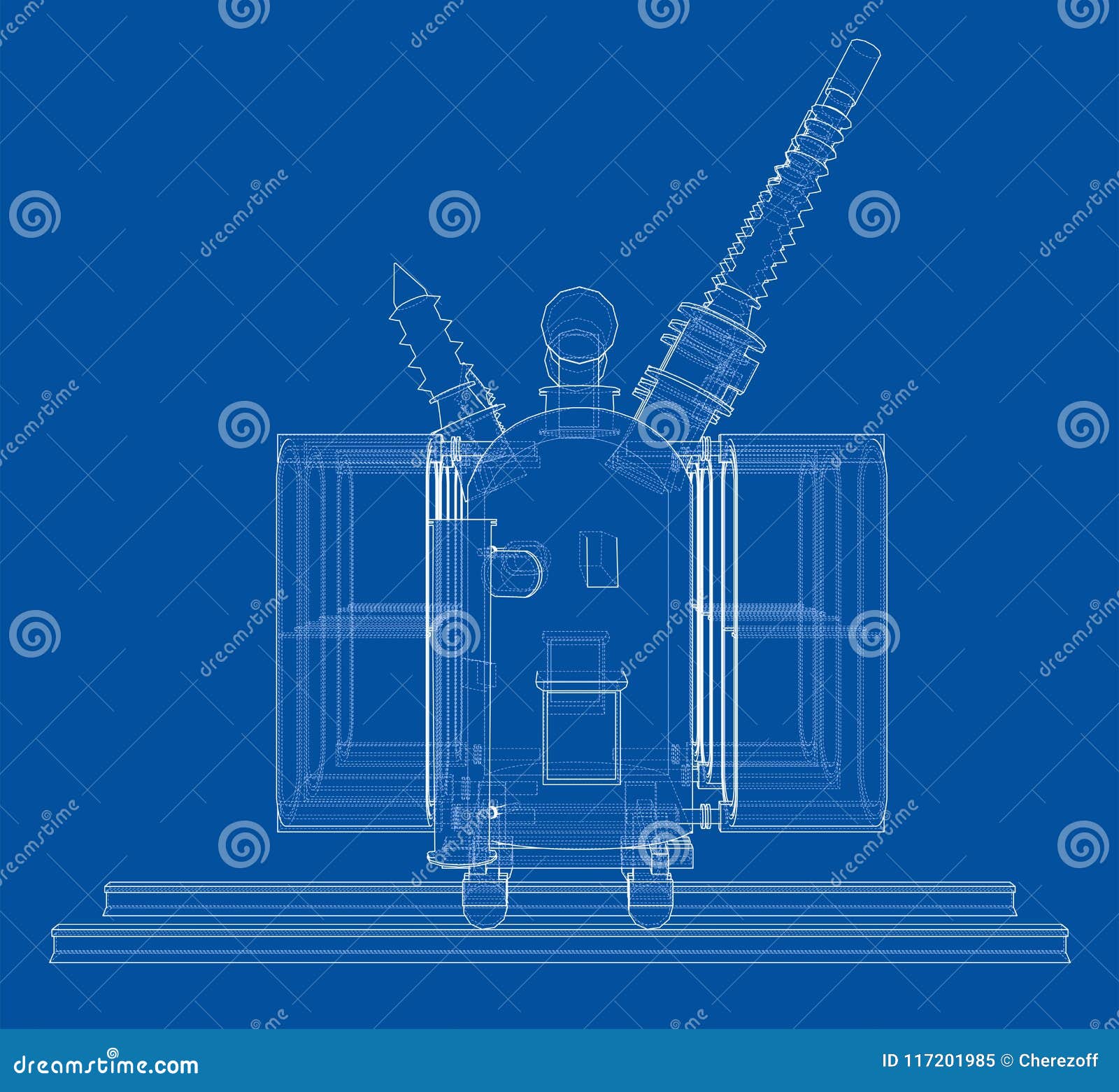 Concepto Del Transformador De Poder Vector Ilustración del Vector ...