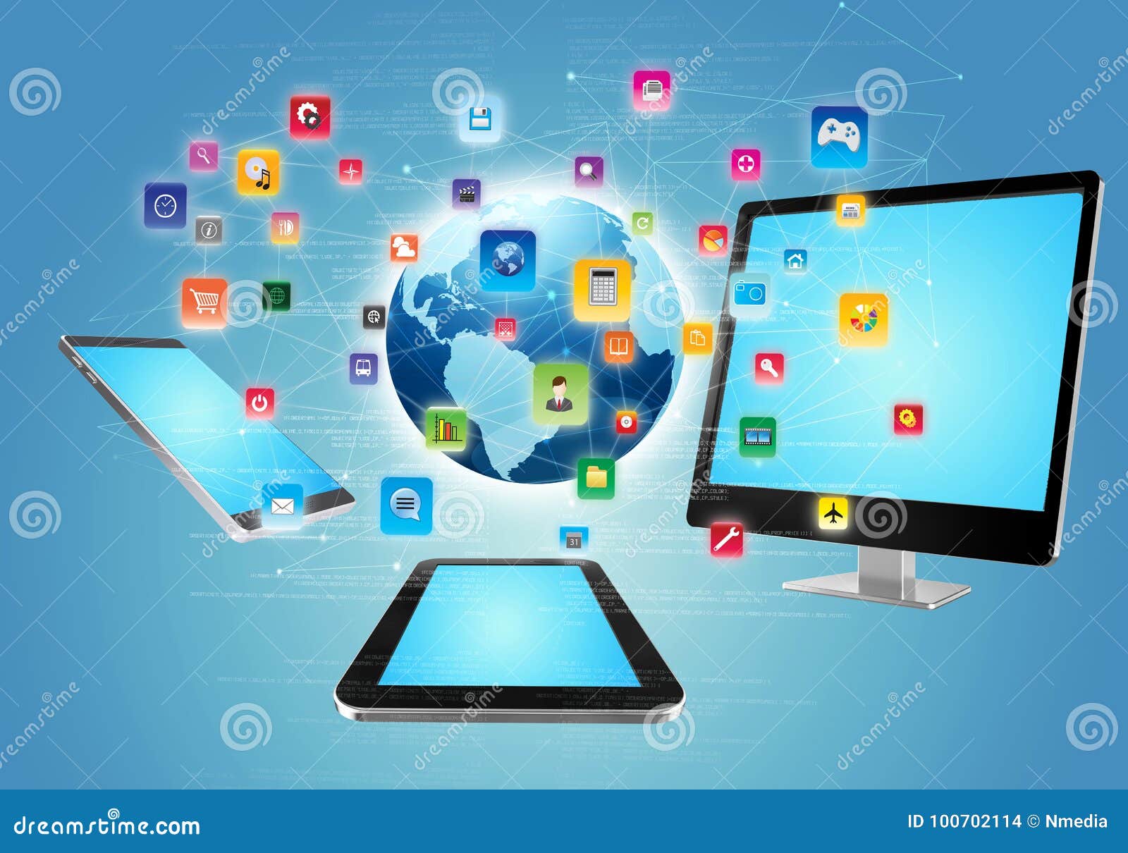 Concepto Del Uso De Internet Foto de archivo - Imagen de parte ...