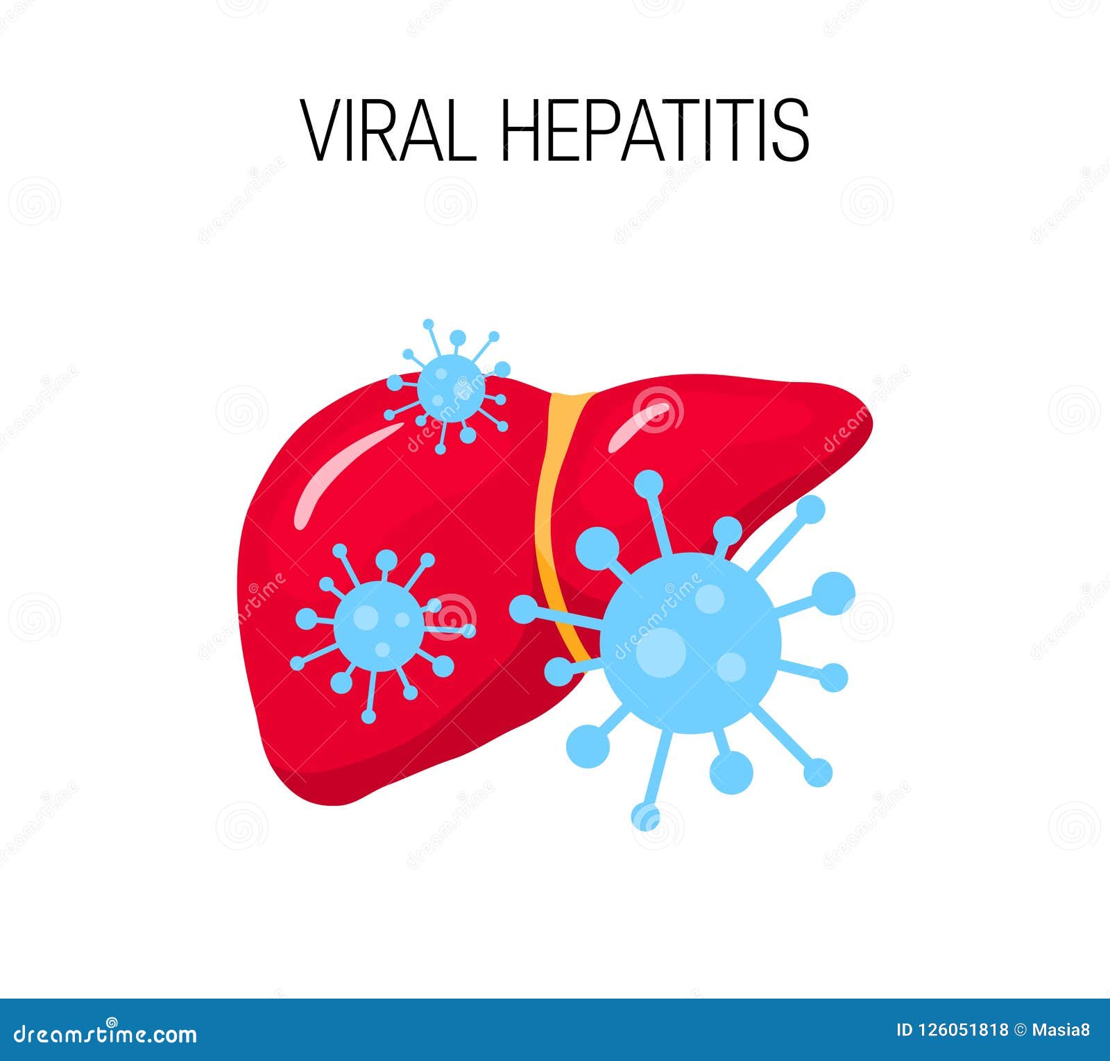 Concepto Del Vector De La Hepatitis Viral Stock de ilustración ...