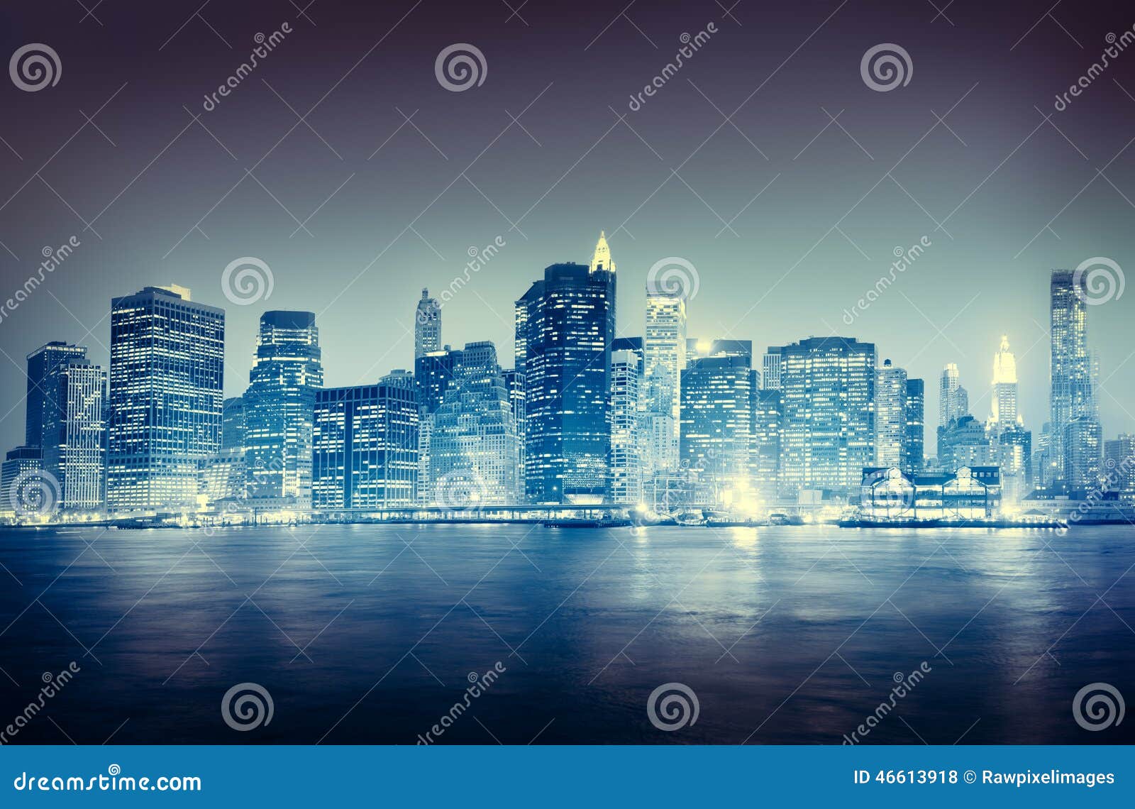 Concepto Del Viaje De Los Edificios De Scape Nueva York De La Ciudad ...