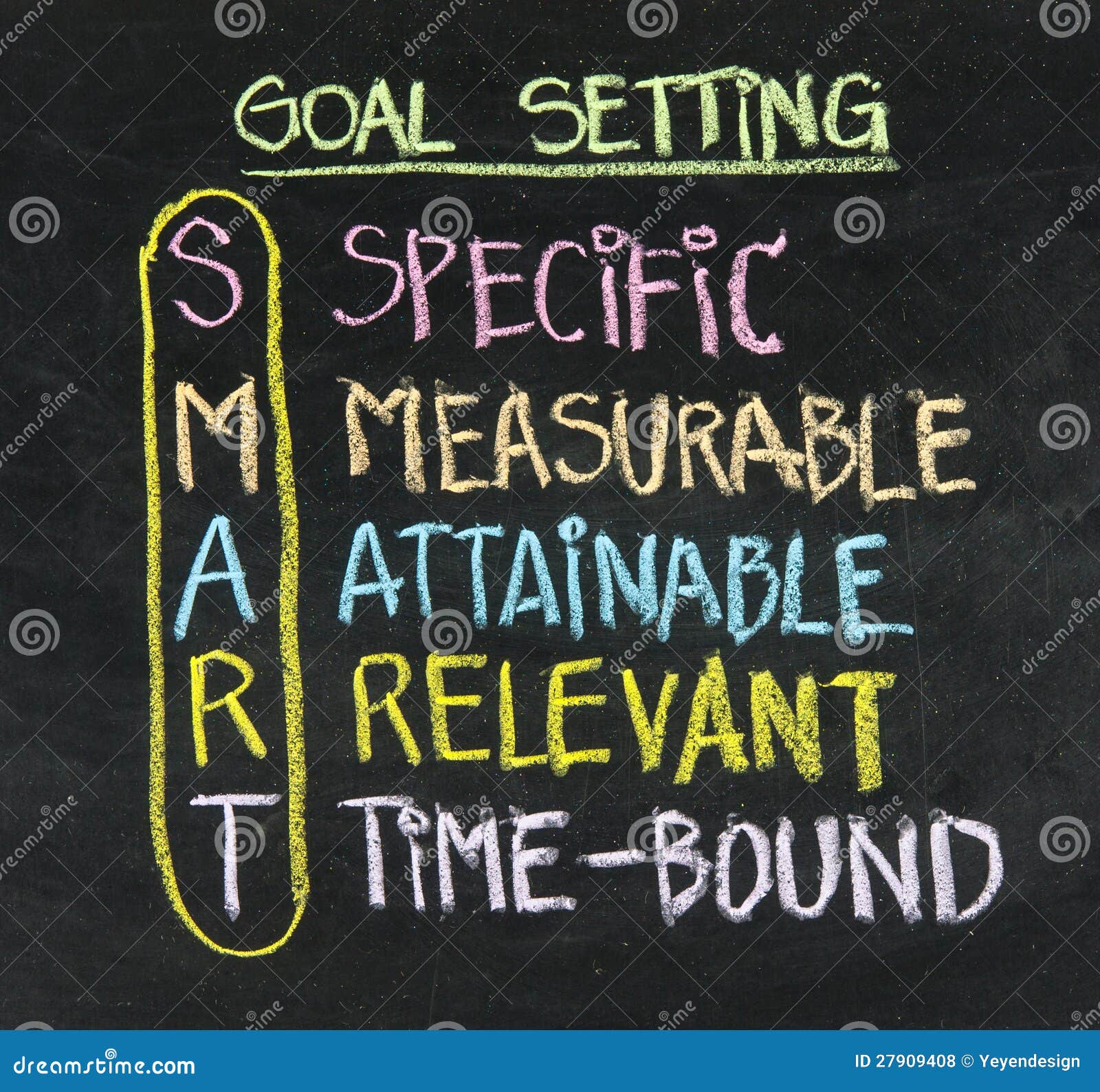 Concepto Elegante De La Configuración De La Meta Foto de archivo ...