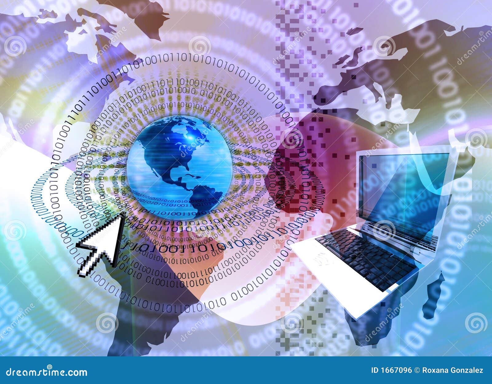 Concepto Global De La Informática Stock de ilustración - Ilustración de ...