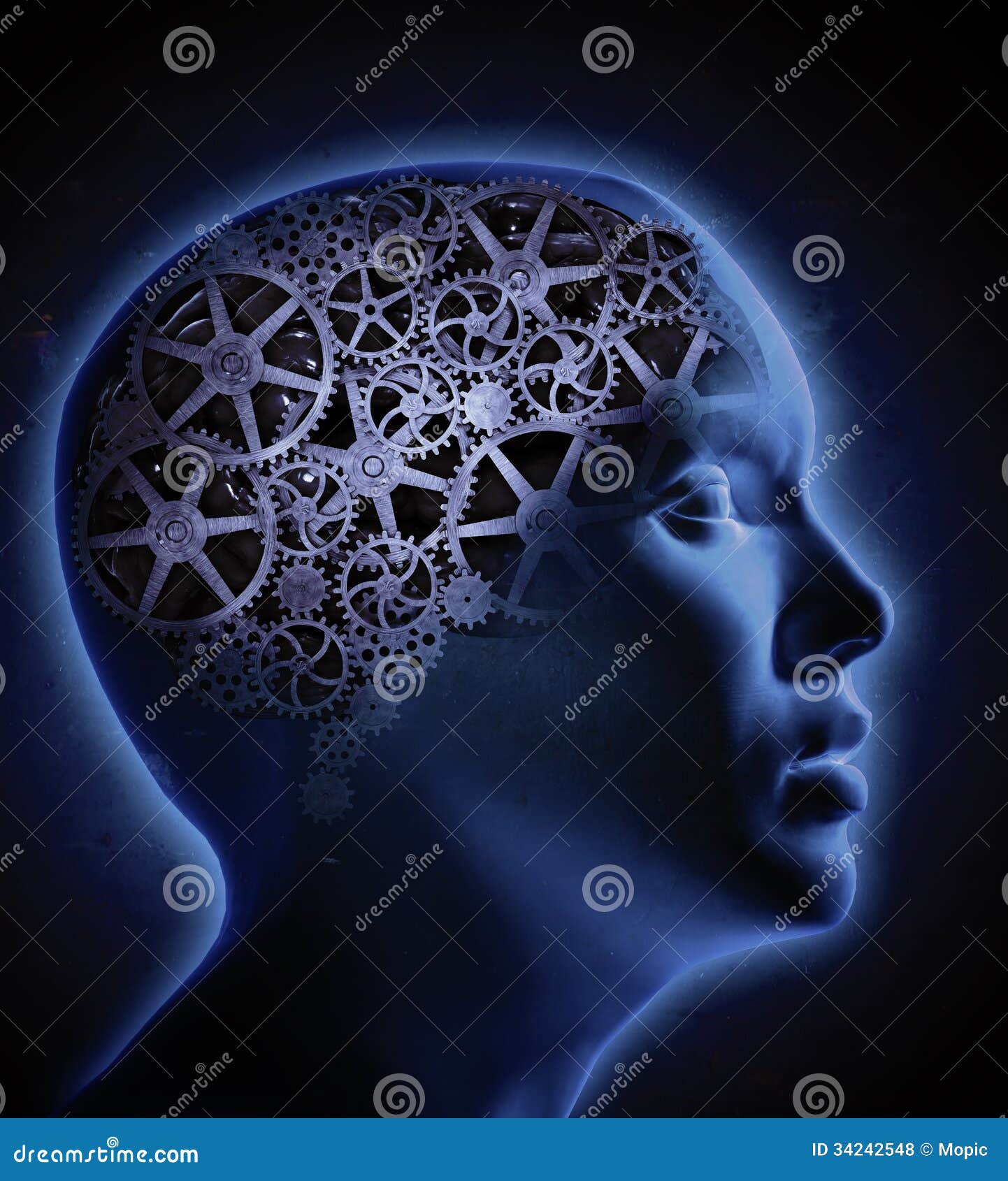 Concepto Humano De La Cognición Stock de ilustración - Ilustración de ...