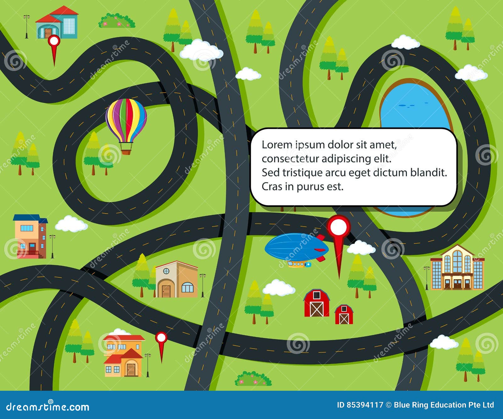 Concepto Infographic Del Camino Y Del Mapa Ilustración del Vector ...