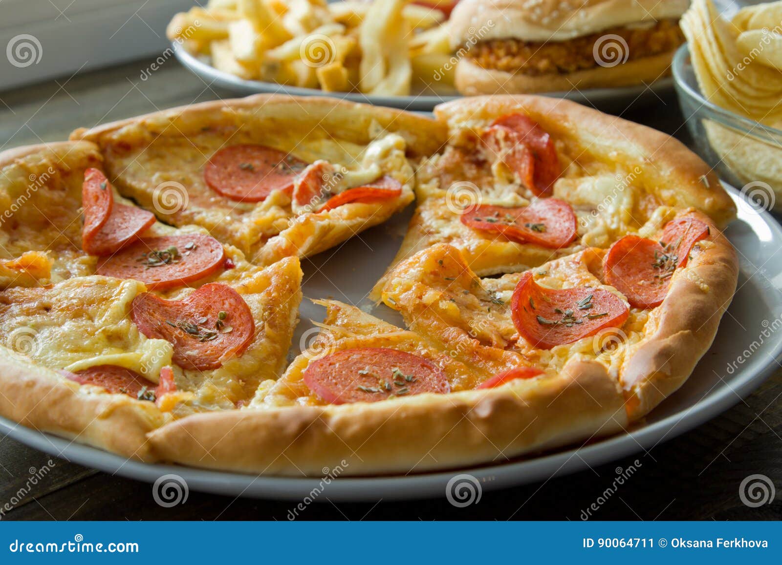 Concepto Malsano Comida Malsana Imagen de archivo - Imagen de vida ...