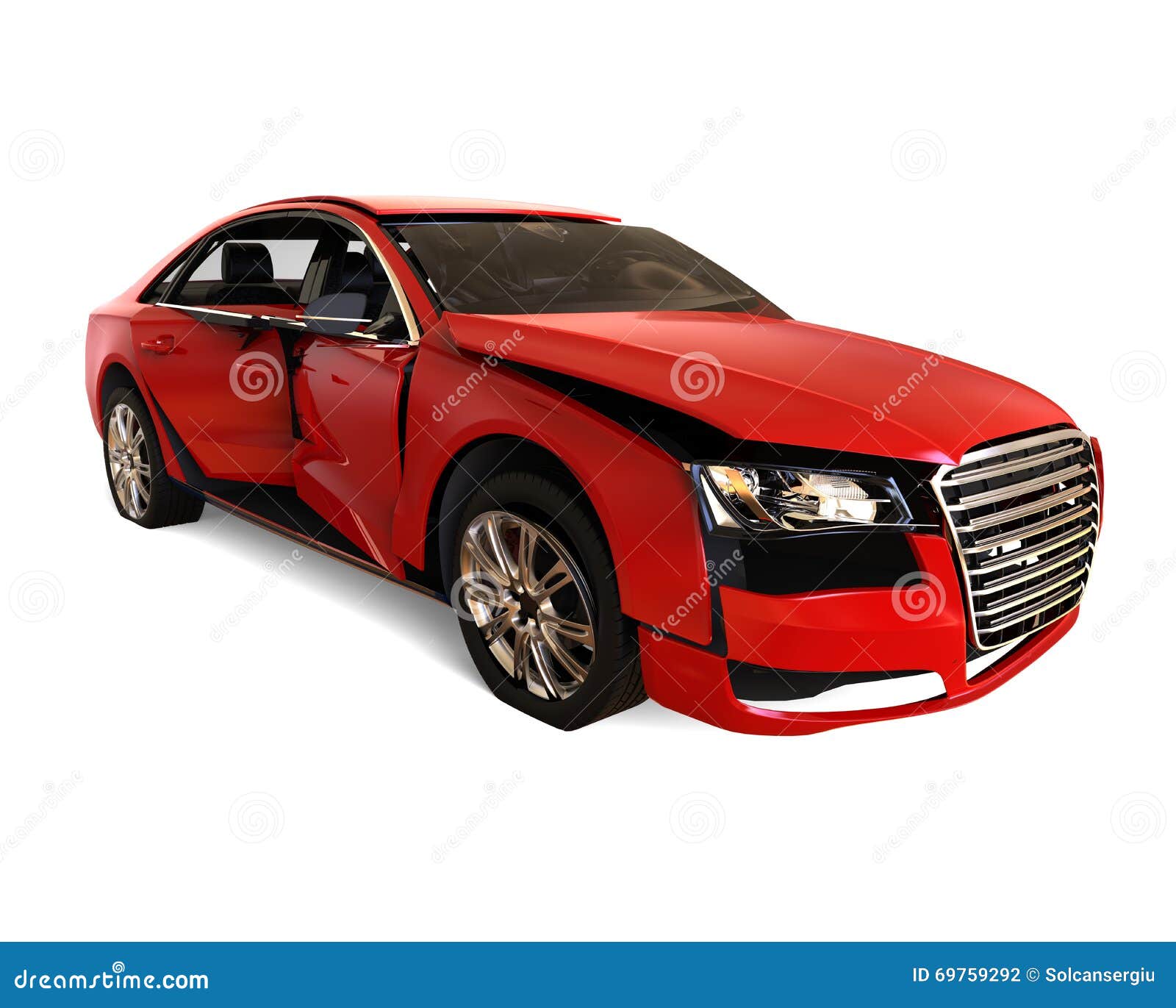 Concepto roto del coche stock de ilustración. Ilustración de carretera ...