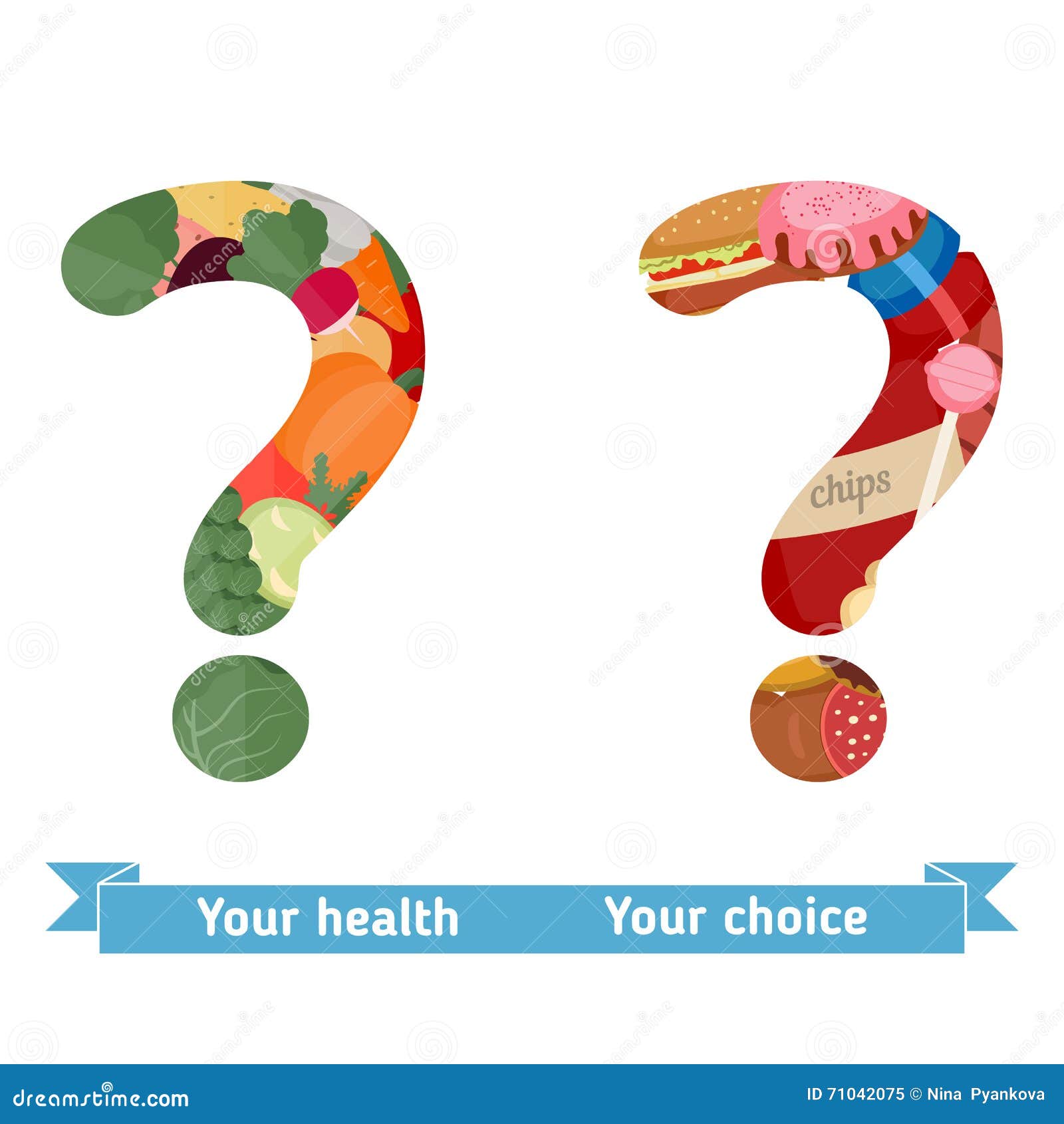 Concepto Sano Y Malsano De La Forma De Vida Ilustración del Vector ...