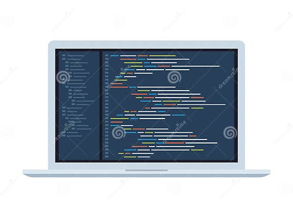 Concepto Vectorial De Codificación De Software Informático. Programación Script De Codificación ...