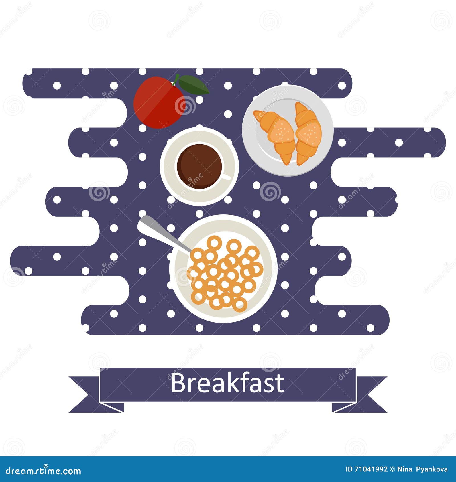 Concepts for Breakfast Time. Stock Vector - Illustration of eating ...