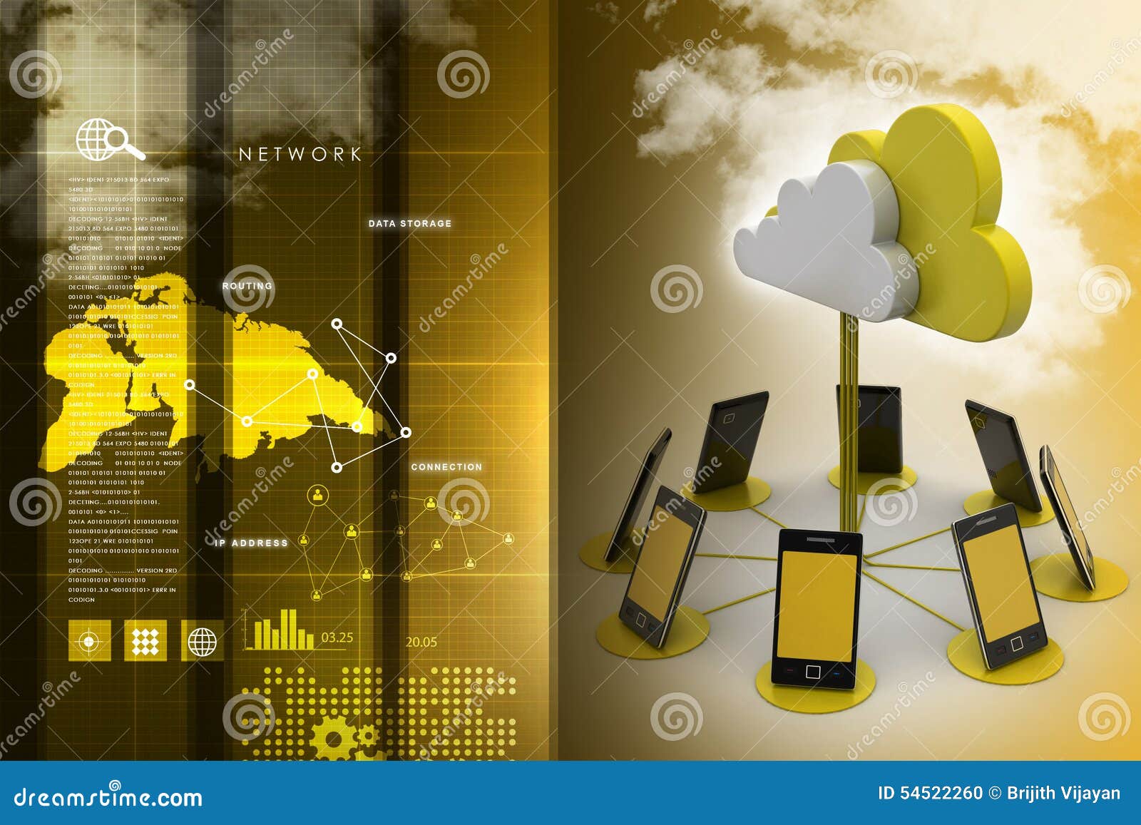 Concepts Cloud Computing Devices Stock Illustration - Illustration of background, compartment ...