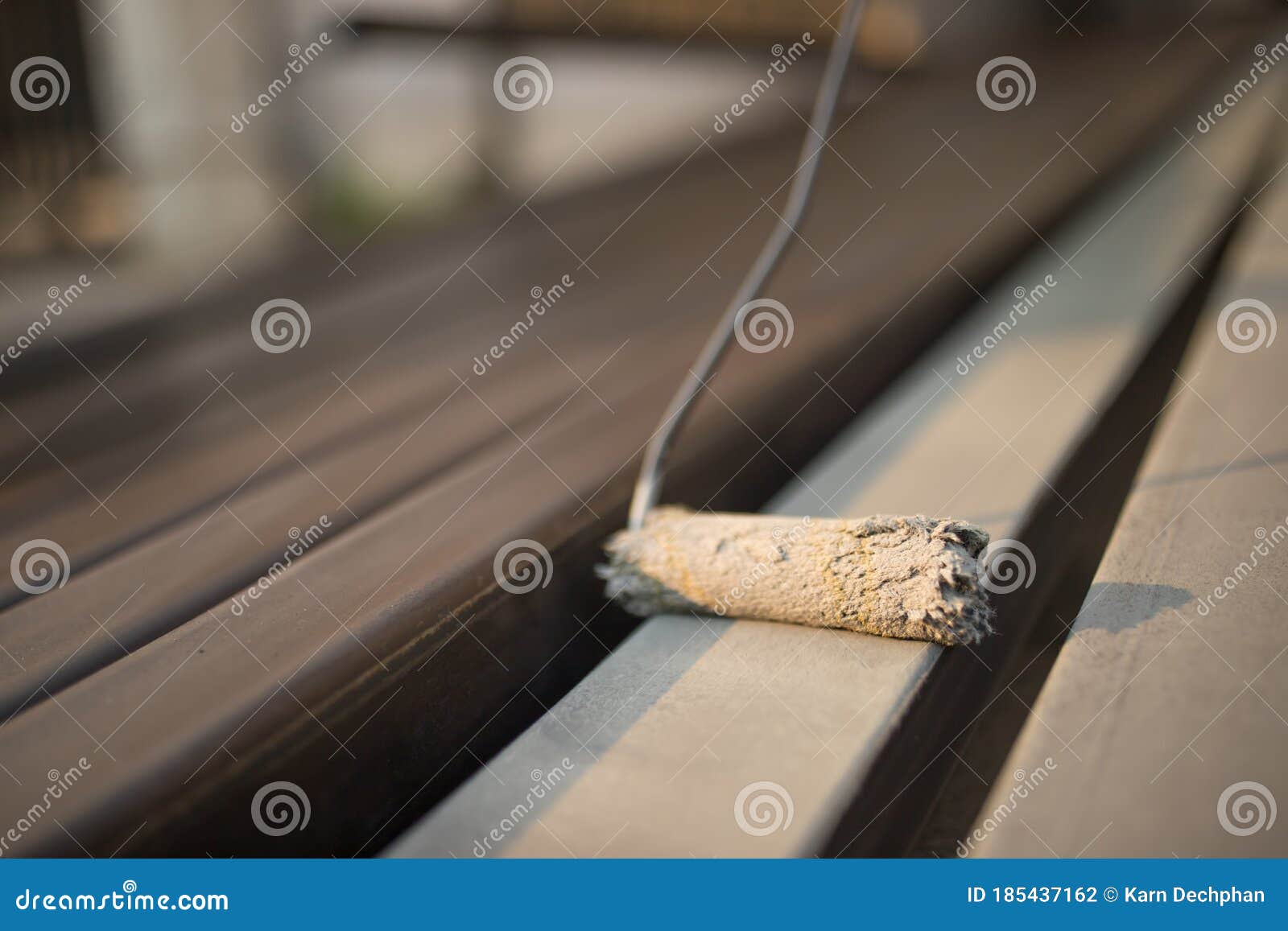 Construction Workers are Painting Rust on the Steel. Soft Focus for ...