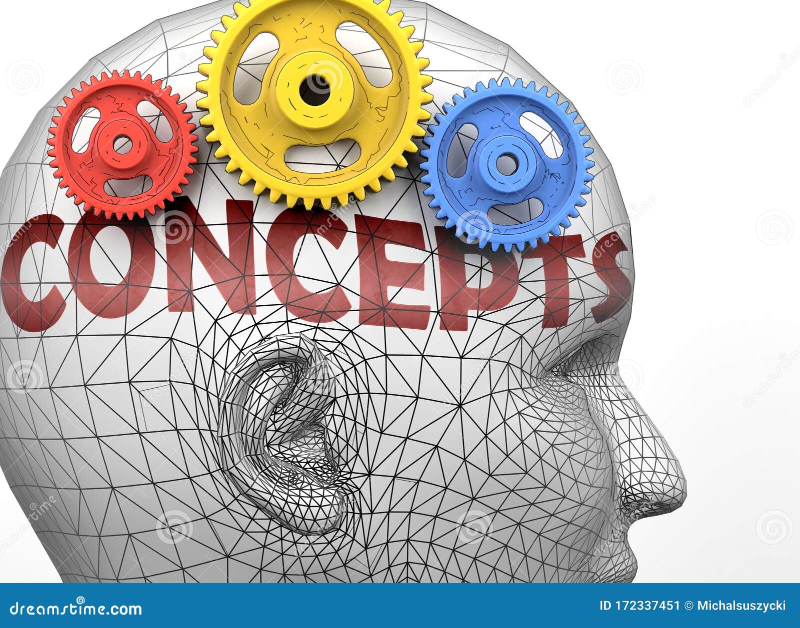 Concepts and Human Mind - Pictured As Word Concepts Inside a Head To ...