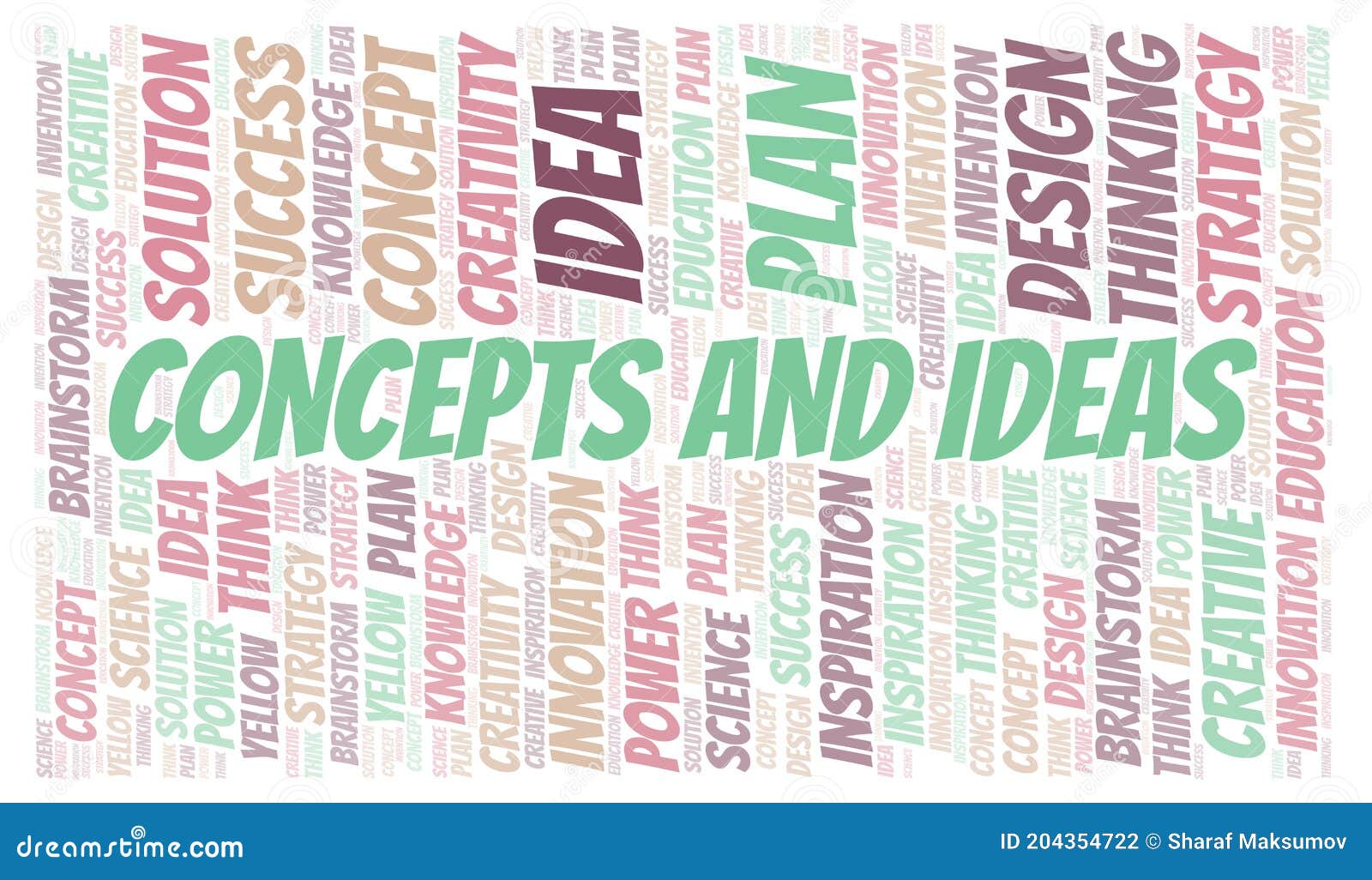 Concepts and Ideas Typography Word Cloud Create with the Text only ...