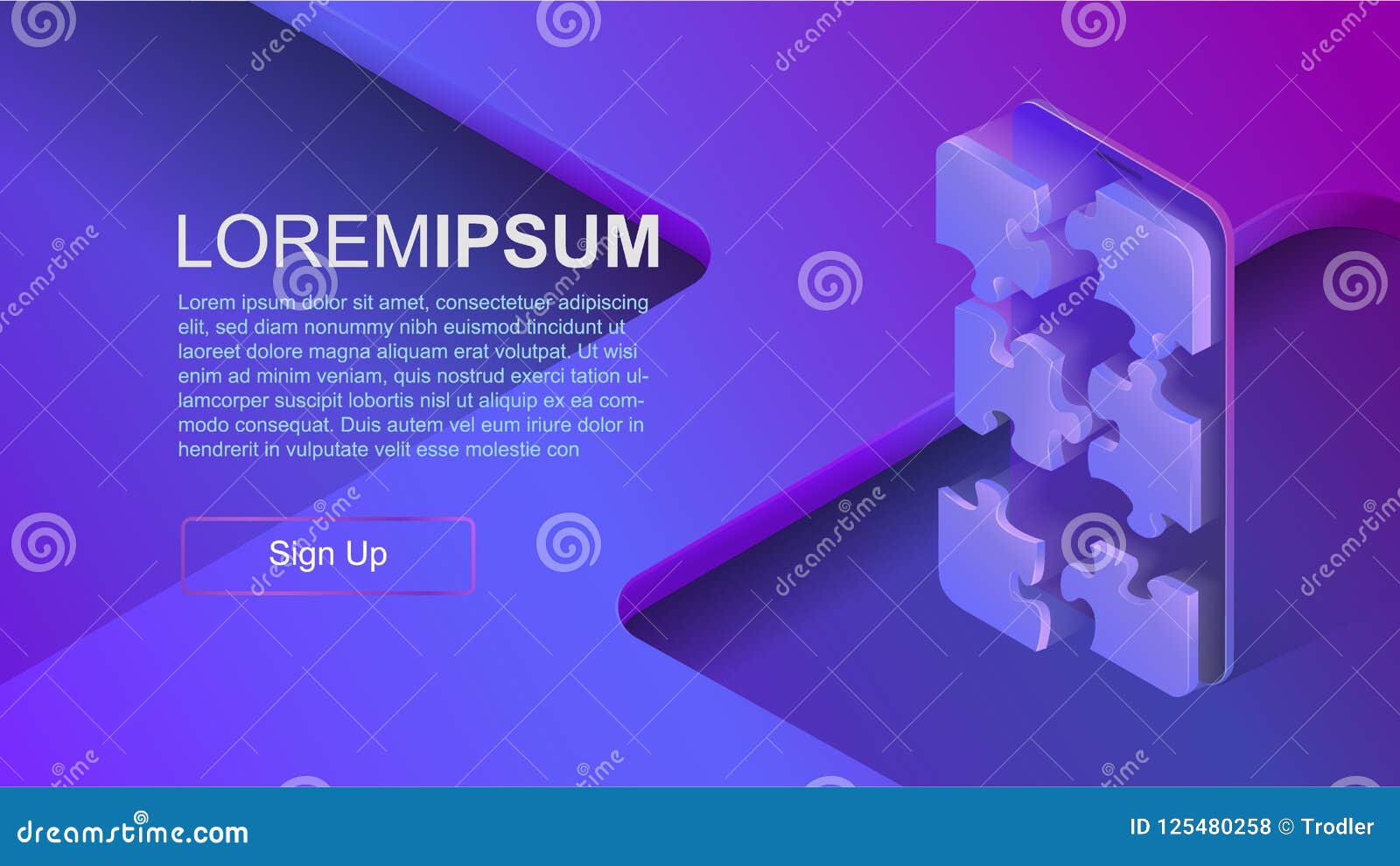Concepts Mobile Usage, Personal Data. Header for Website with ...