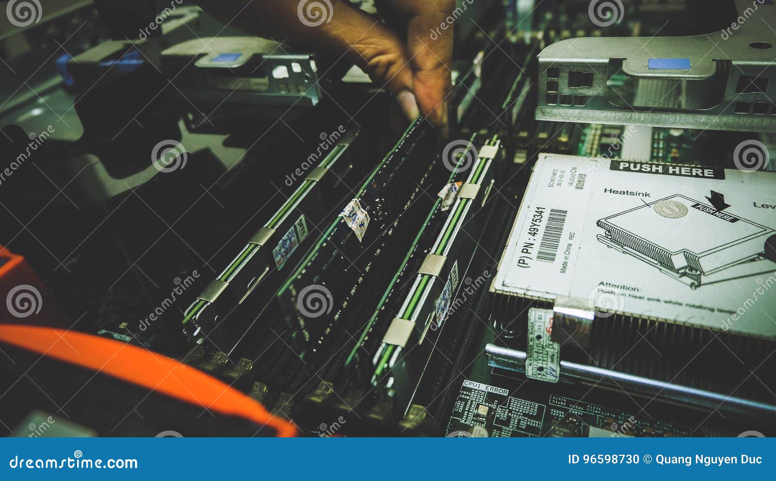 Inside Motherboard of Server, RAM Editorial Image - Image of chip ...