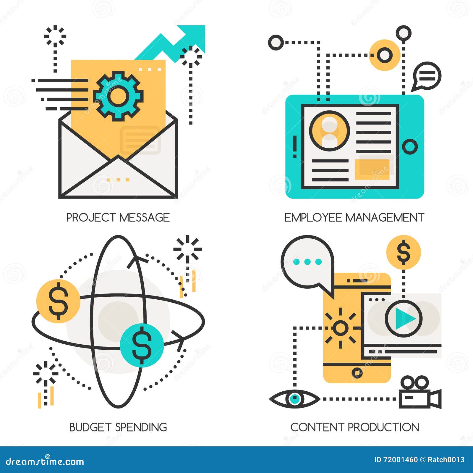 Concepts of Project Message , Employee Management Stock Vector ...