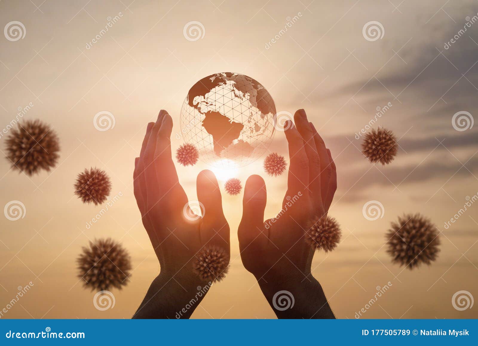 Concepts of Protecting the World from a Virus Stock Image - Image of ...