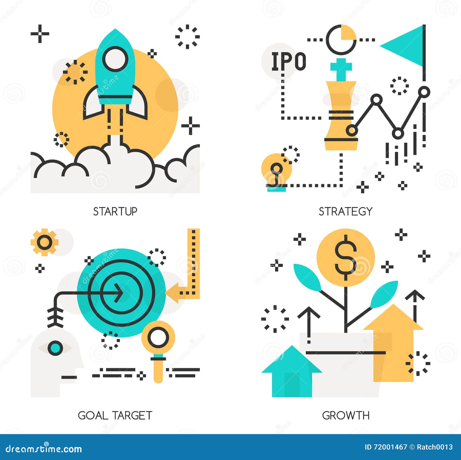 Strategy Goal Plan Three Arrow Diagram Mission Achieve Success Royalty ...