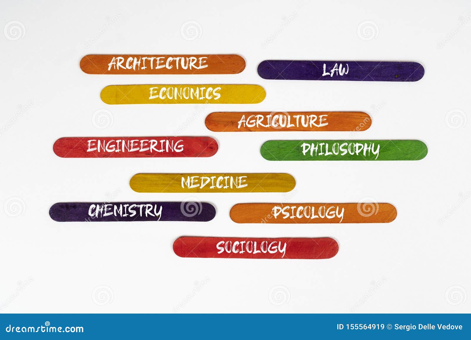 Subjects of study stock image. Image of design, isolated - 155564919