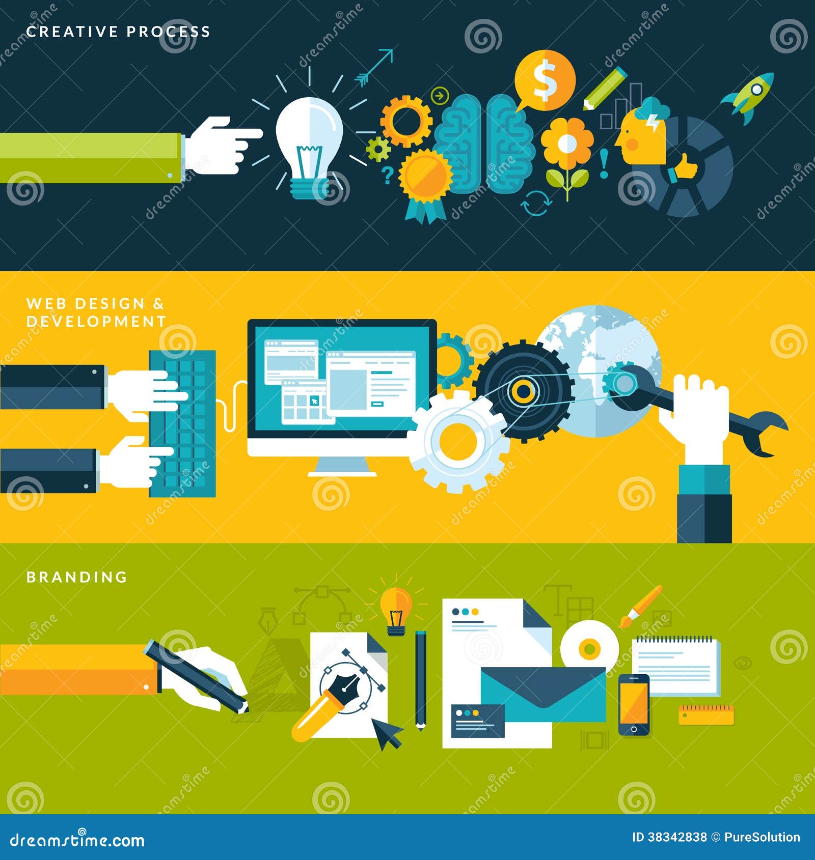 Concepts for Web Banners and Printed Materials Stock Vector ...