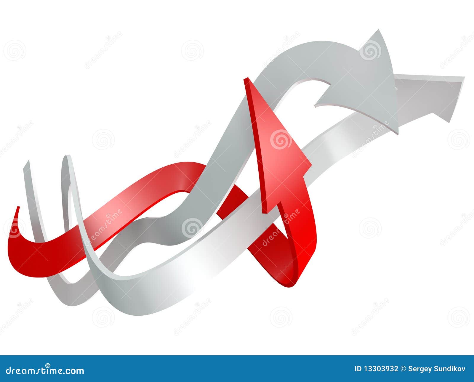 Conceptual 3d Rendered Image of Arrow Isolated Stock Illustration ...