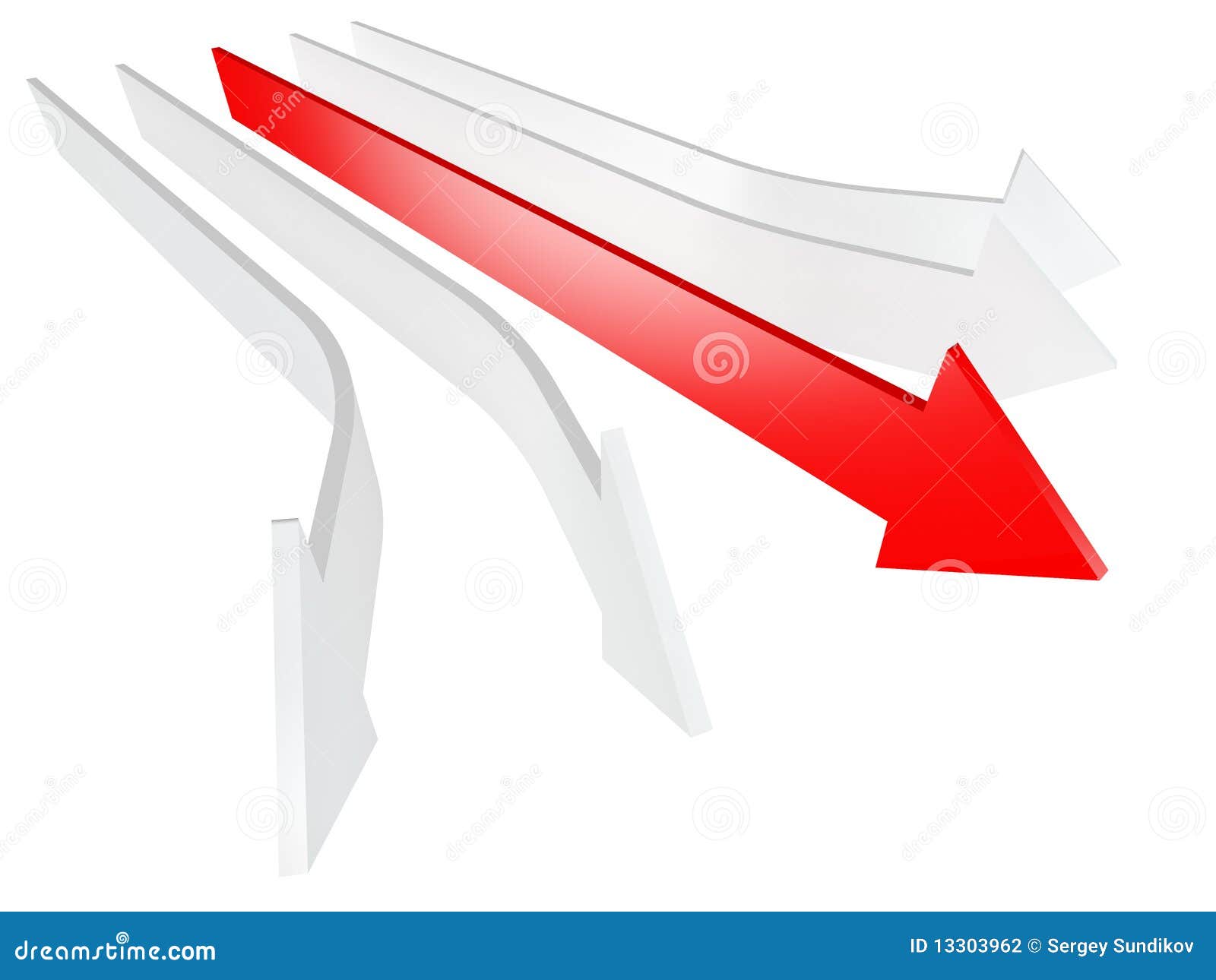 Conceptual 3d Rendered Image of Arrow Isolated Stock Illustration ...
