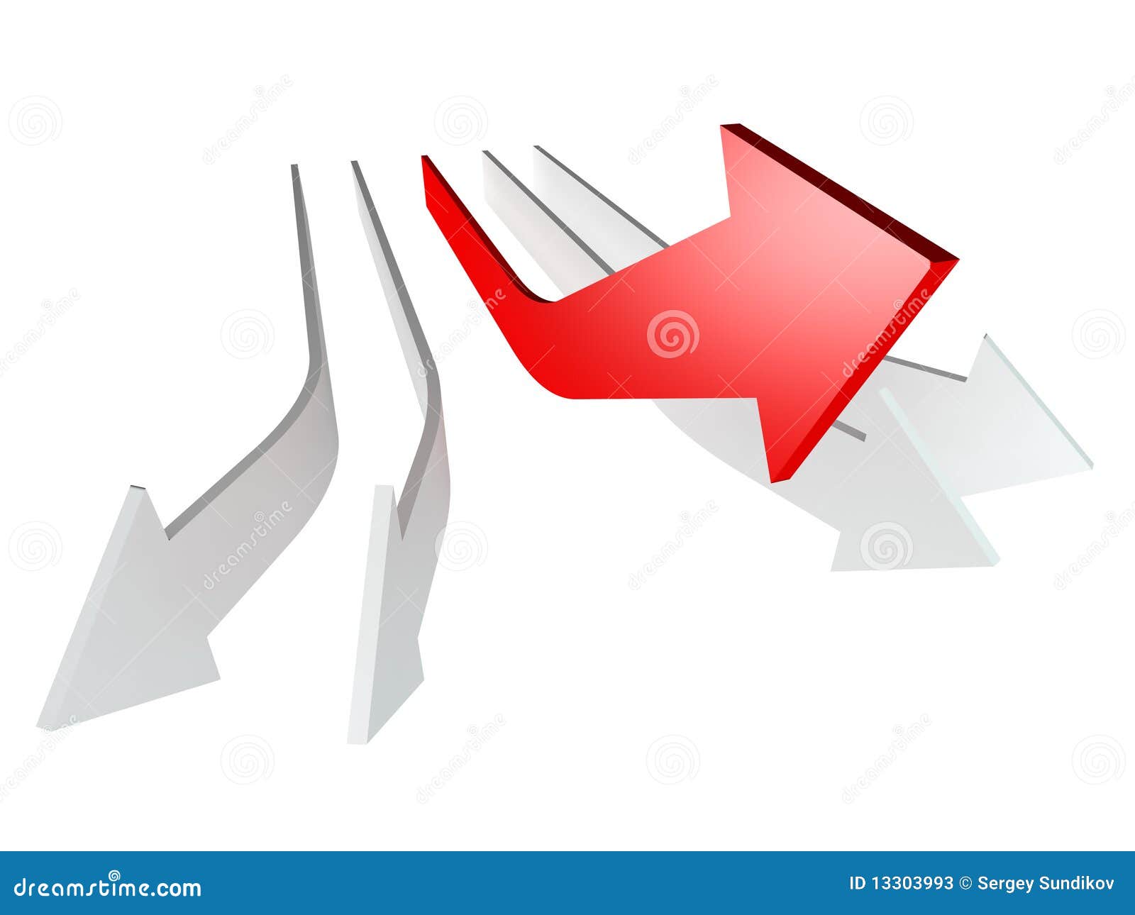 Conceptual 3d Rendered Image of Arrow Isolated Stock Illustration ...