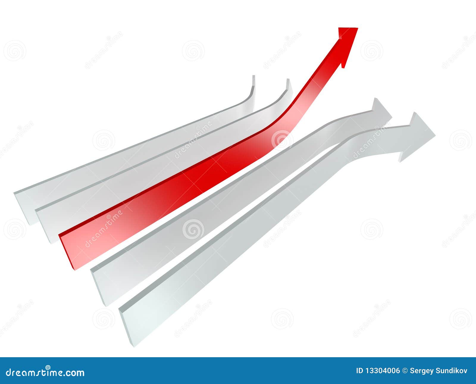 Conceptual 3d Rendered Image of Arrow Isolated Stock Illustration ...
