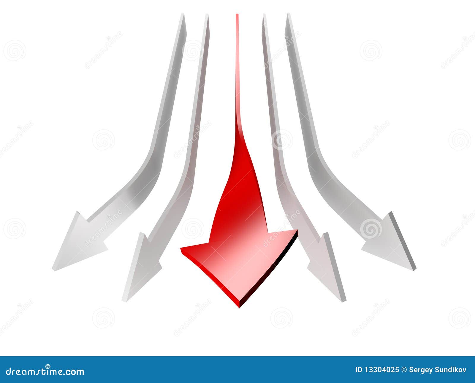 Conceptual 3d Rendered Image of Arrow Isolated Stock Illustration ...