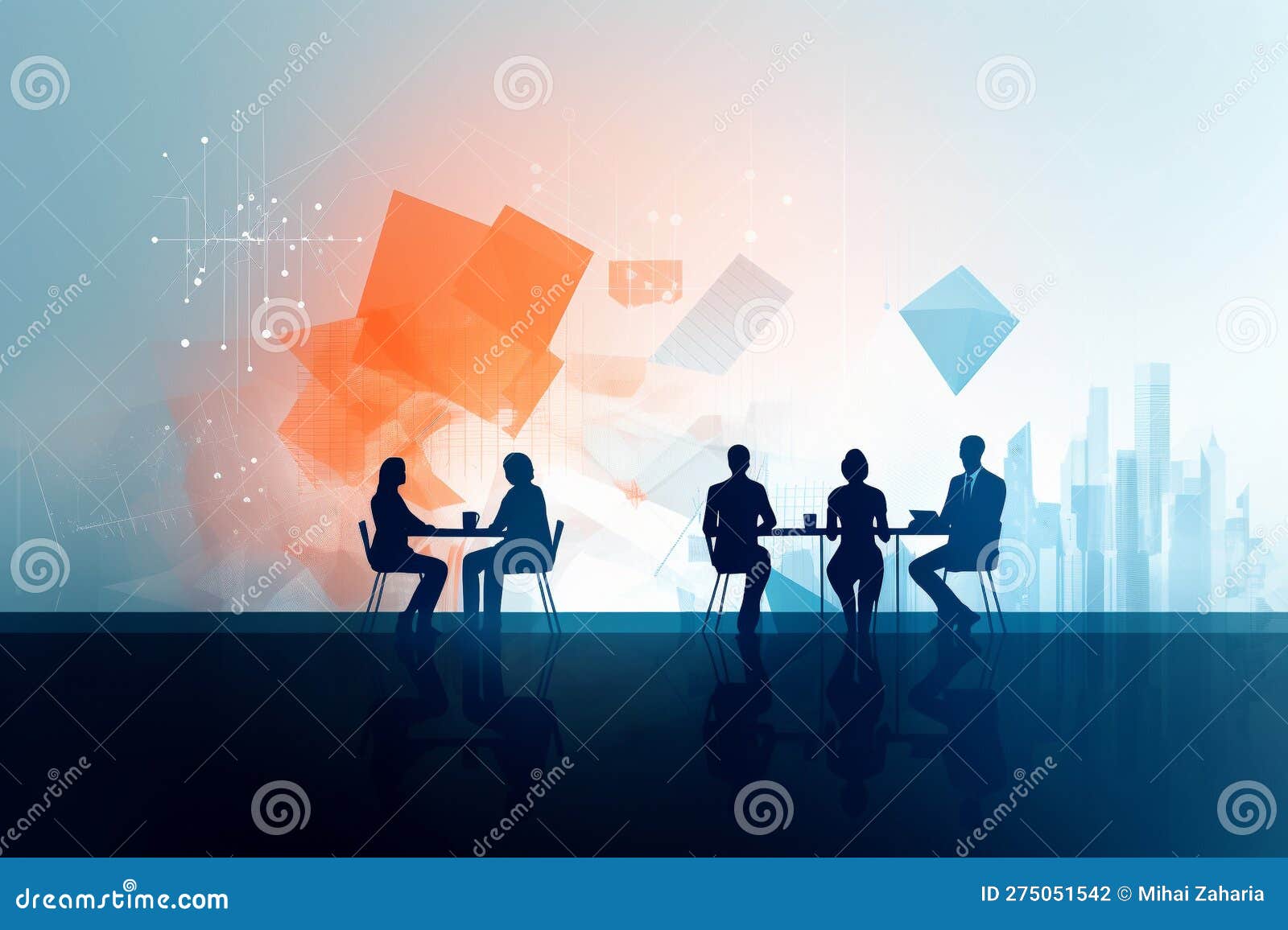 Conceptual Abstract Business Presentation Background. Generative AI ...