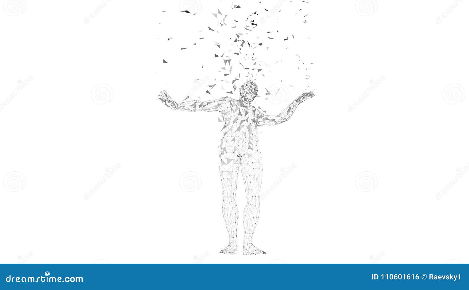 Conceptual Abstract Man. Connected Lines, Dots, Triangles, Particles on ... Conceptual Abstract Man. Connected Lines, Dots, Triangles, Particles on ...