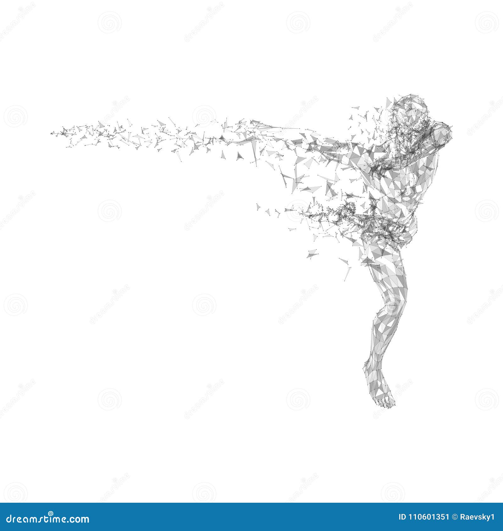 Conceptual Abstract Running Man. Connected Lines, Dots, Triangles ... Conceptual Abstract Running Man. Connected Lines, Dots, Triangles ...