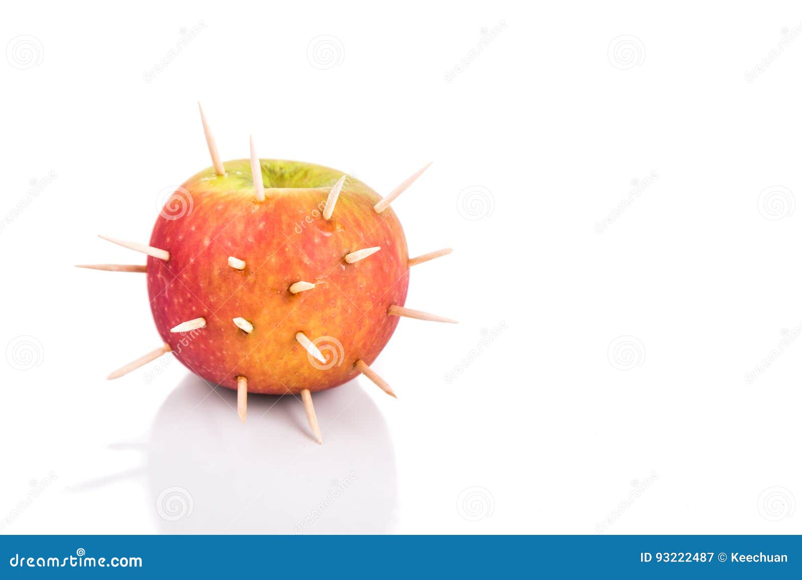 Conceptual of Apple with Thorns Denote Sharp Pain when Bite Stock Image ...