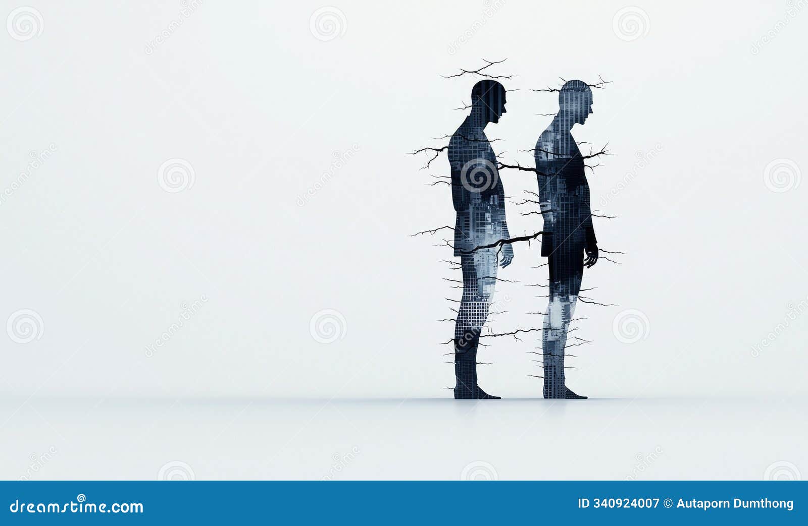 Conceptual Art Depicting Human Figures Intertwined, Representing ...
