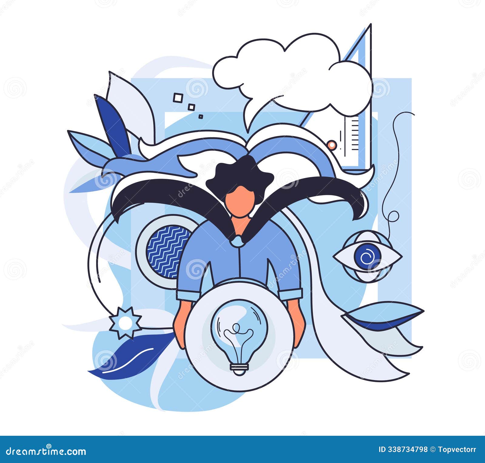 Conceptual Artistic Vision Represented through Abstract Elements Stock ...