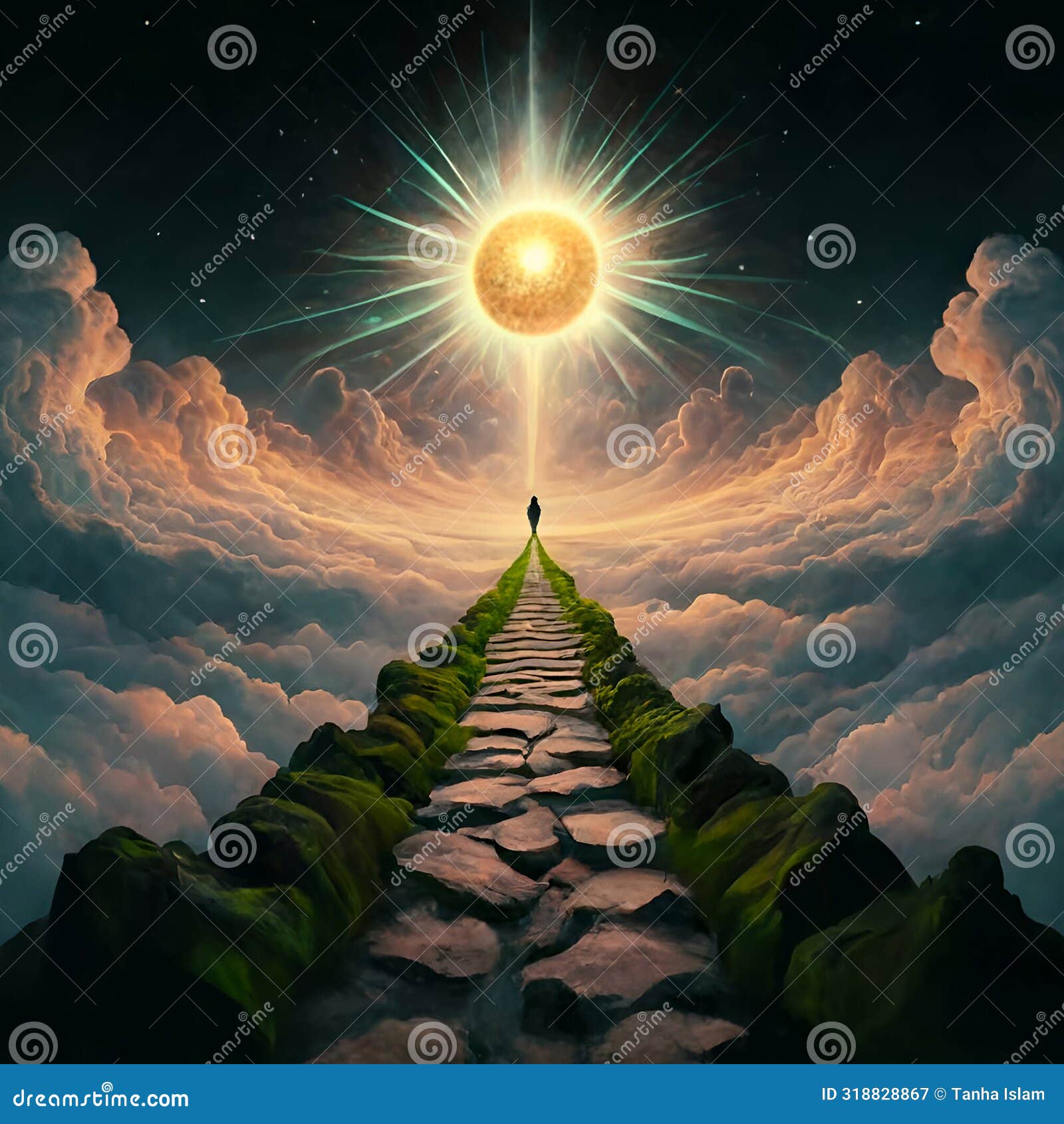 A Conceptual Artwork Showing A Path Leading Towards A Bright, Inviting ... A Conceptual Artwork Showing A Path Leading Towards A Bright, Inviting ...