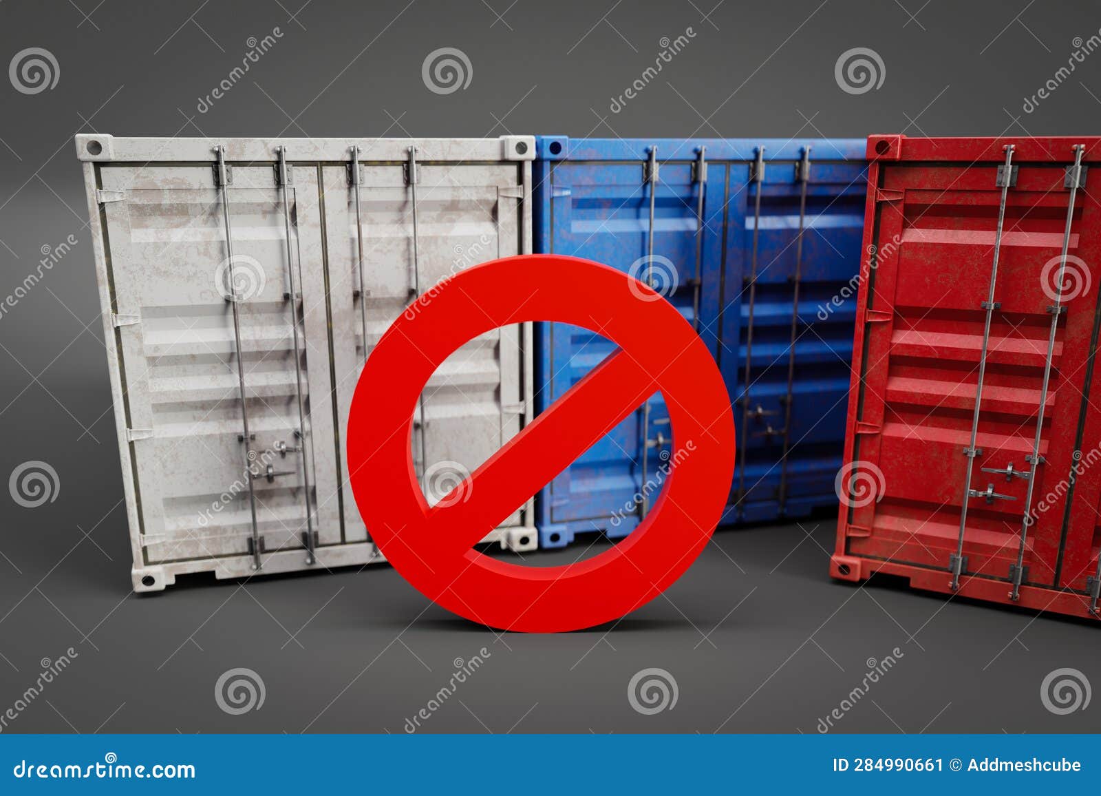 Conceptual Background of Export and Import Ban Policies, 3d Rendering ...