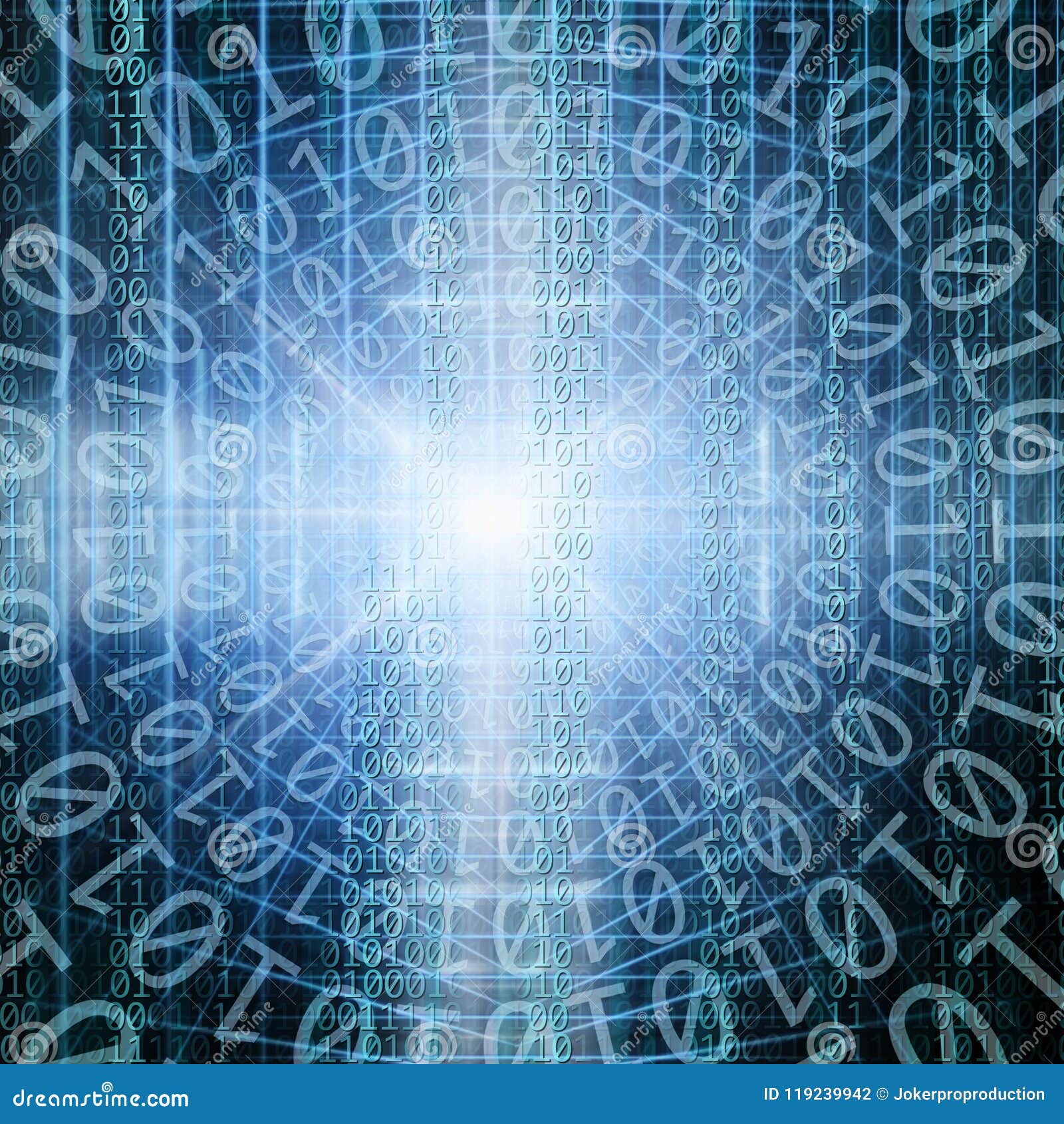 Matrix of binary code stock illustration. Illustration of pattern ...