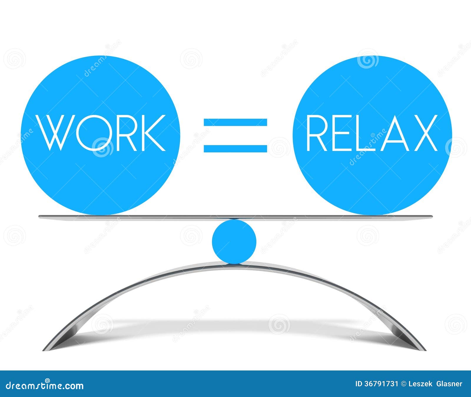 Conceptual Balance of Work and Relax Stock Illustration - Illustration ...