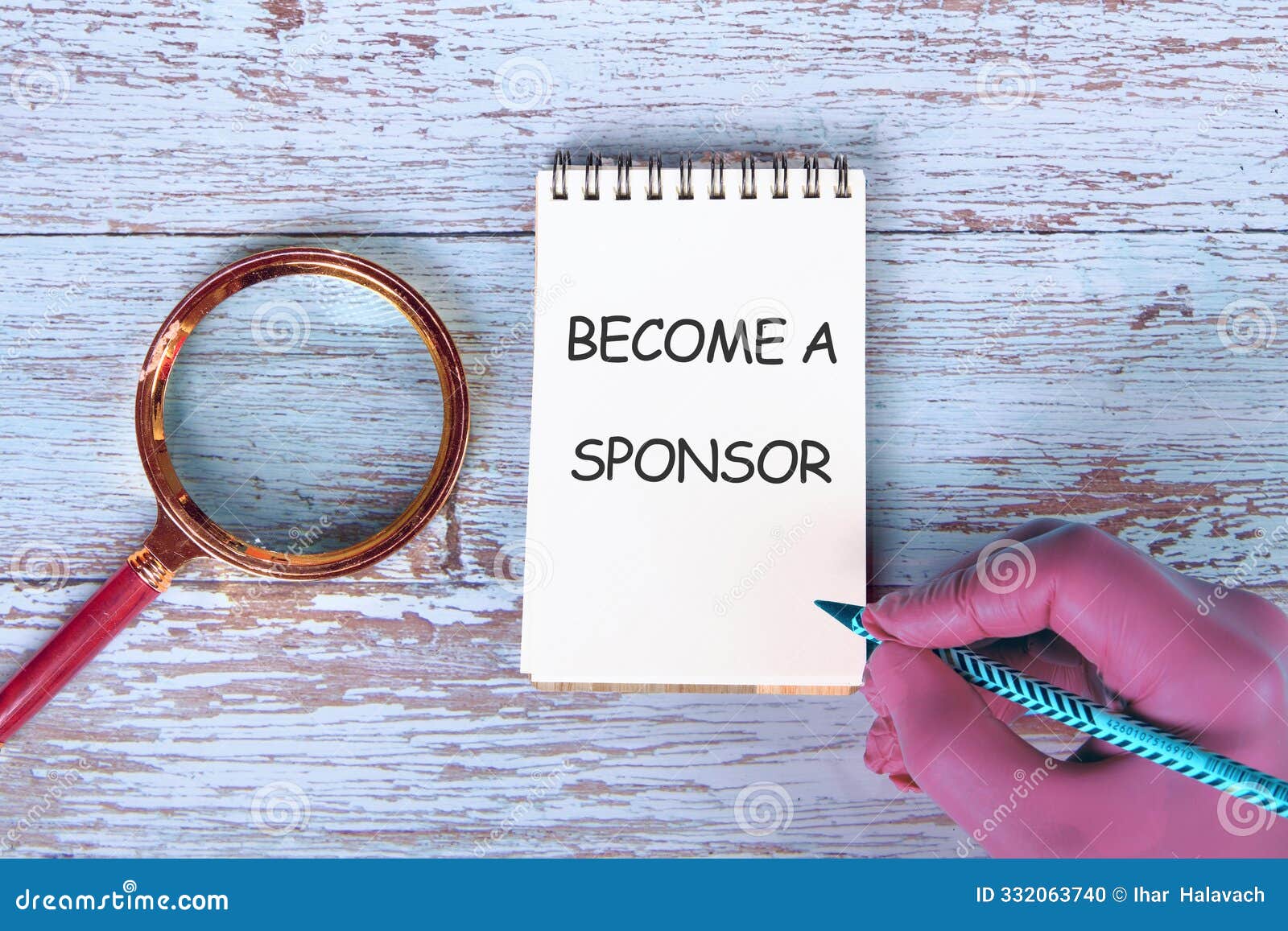 Conceptual Become a Sponsor Symbol. Become a Sponsor Words Written in a ...