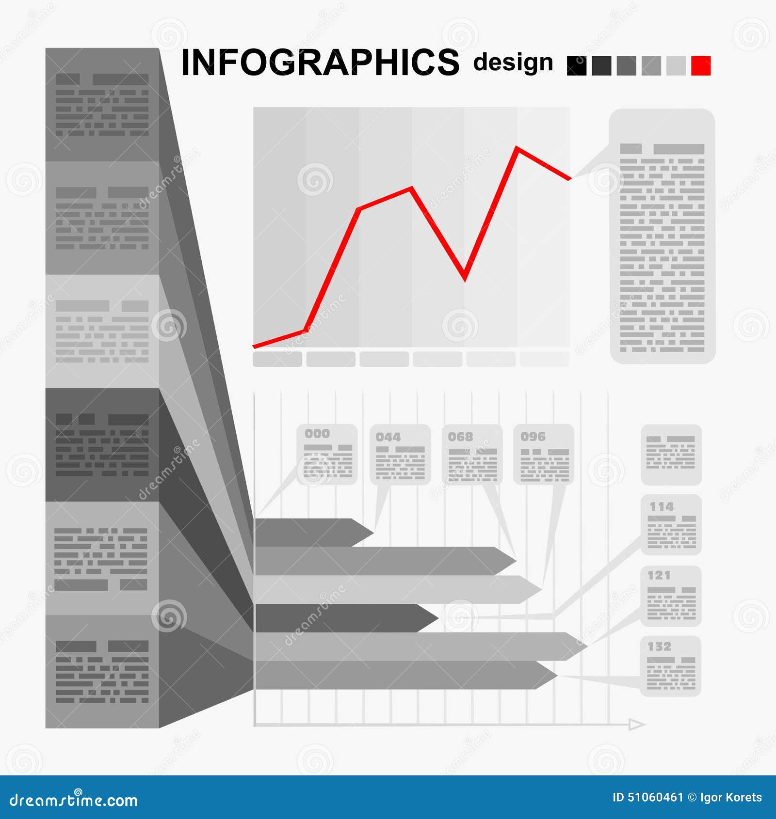 Conceptual Blank - Monochrome Infographics Design Stock Vector ...
