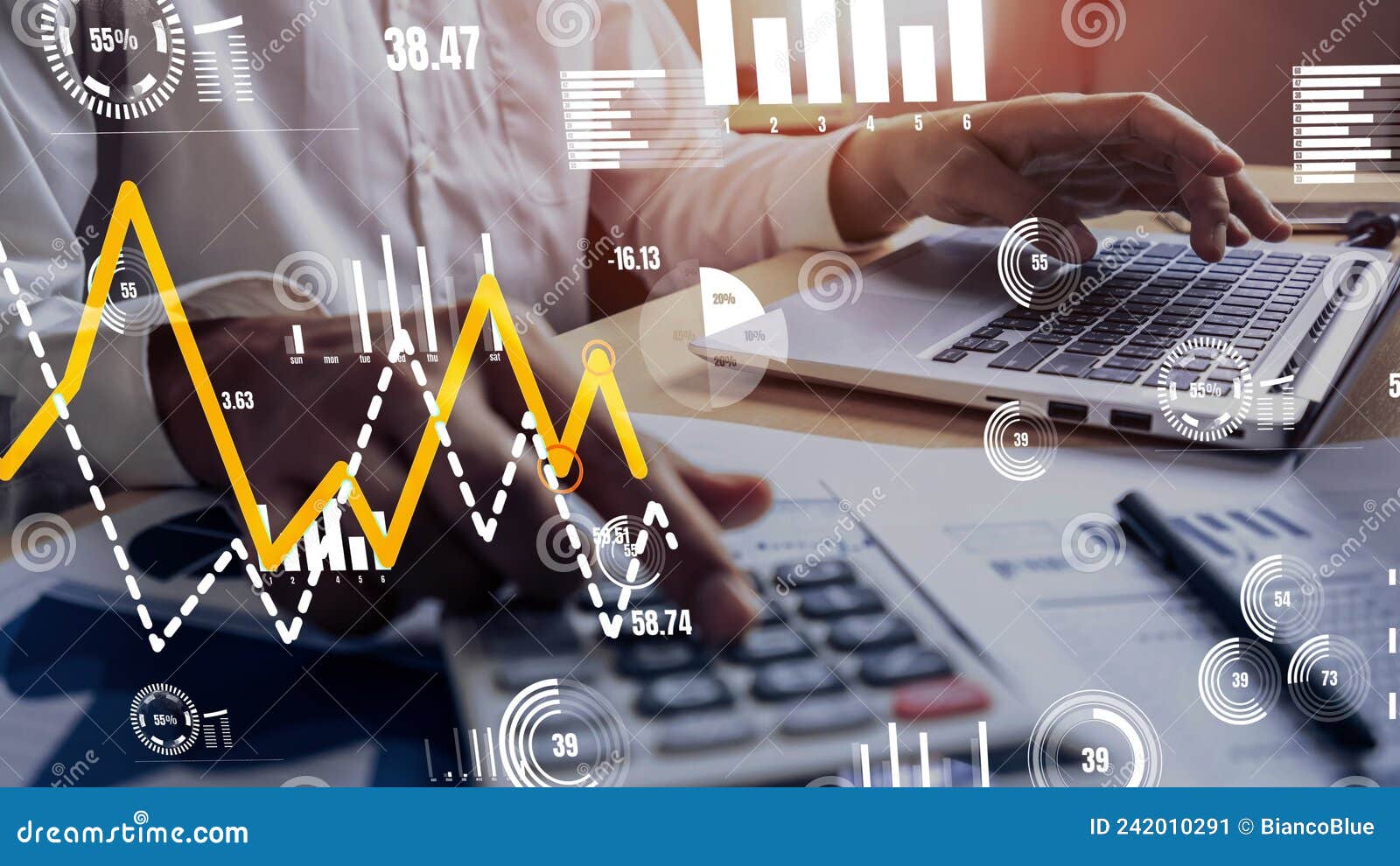 Conceptual Business Dashboard for Financial Data Analysis Stock Image ...