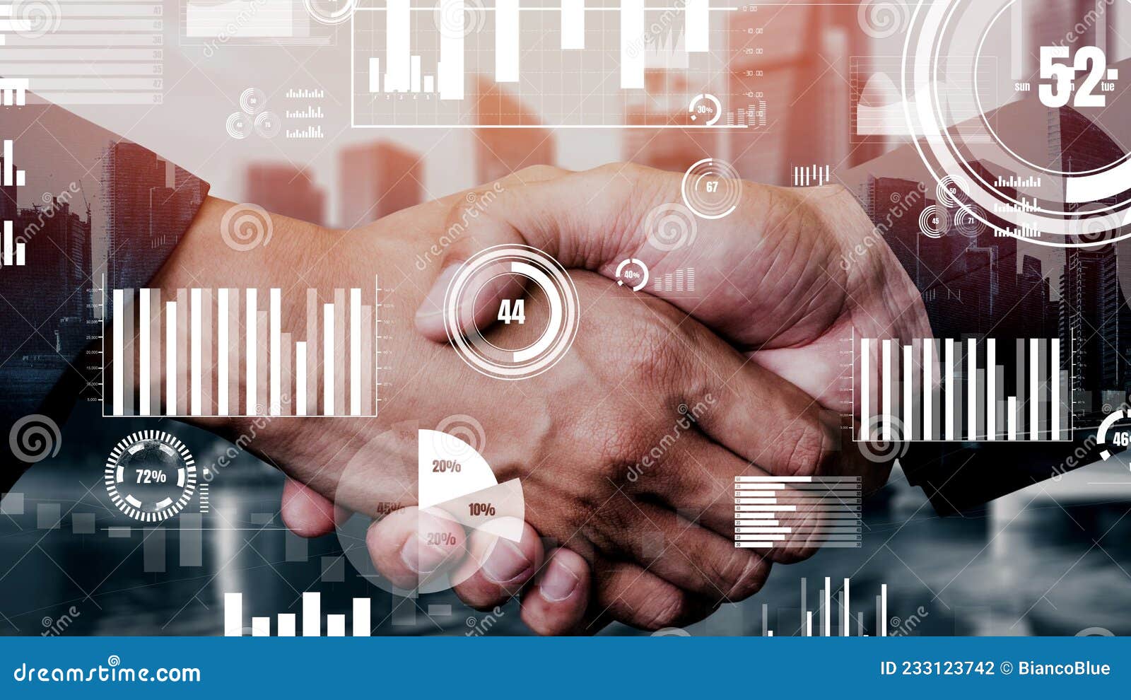 Conceptual Business Handshake with Dashboard for Financial Data ...