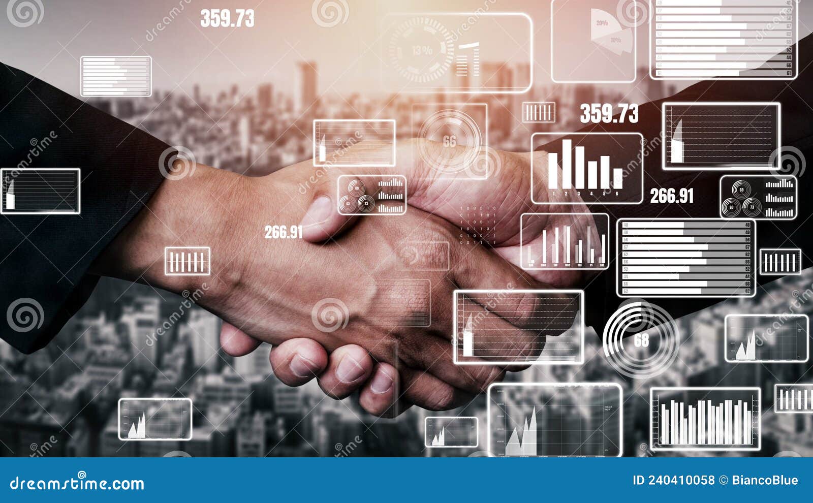 Conceptual Business Handshake with Dashboard for Financial Data ...