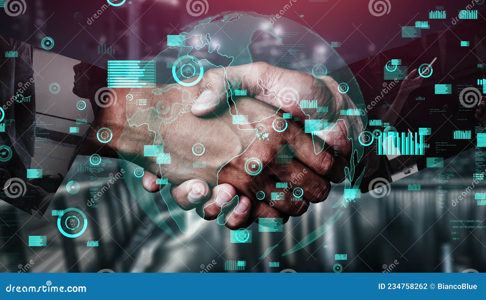 Conceptual Business Handshake with Dashboard for Financial Data ...