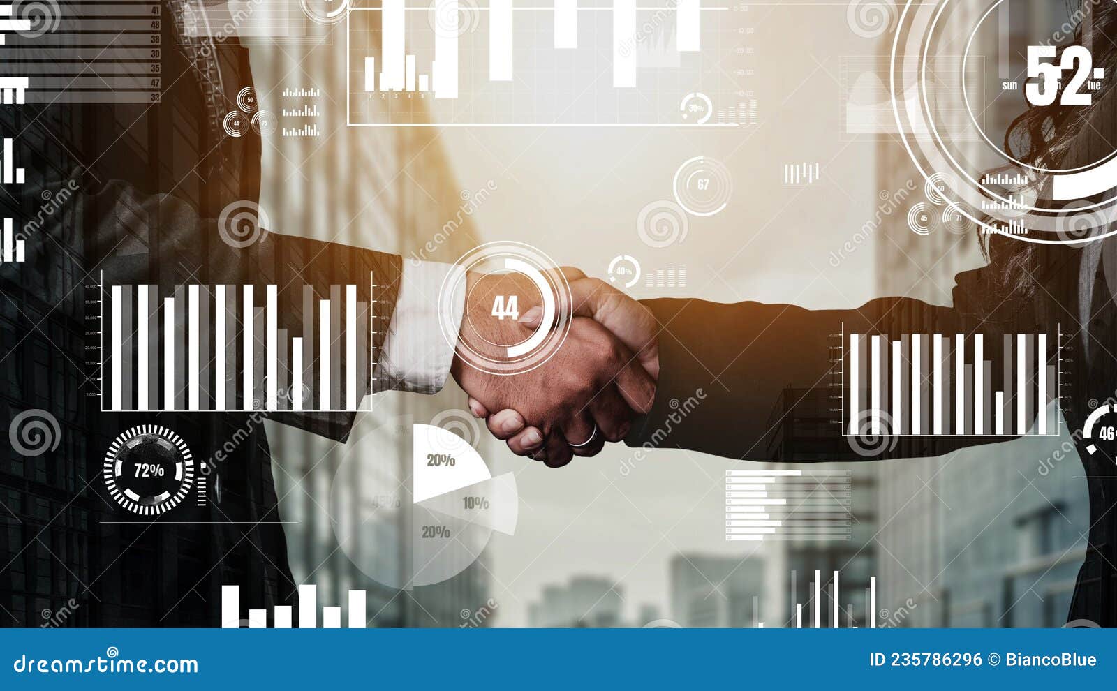 Conceptual Business Handshake with Dashboard for Financial Data ...