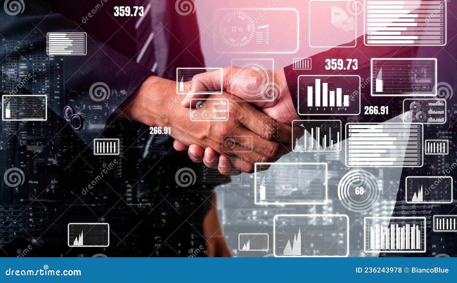 Conceptual Business Handshake with Dashboard for Financial Data ...